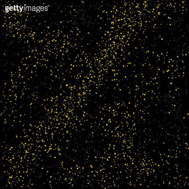 Distressed golden grain texture on black background. (1763334444) 일러스트 ...