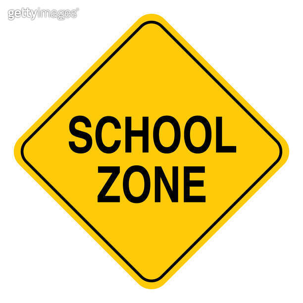 School Zone Road Sign 이미지 (1714375677) - 게티이미지뱅크