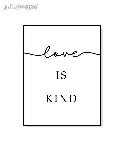 Love is kind. Bible, religious vector quote. 이미지 (1499751021) - 게티이미지뱅크