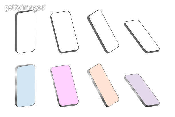 Realistic and flat smartphone mockup. Device UI, UX mockup for template ...