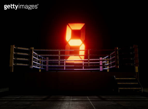 Modern Boxing Ring Round Number Five (1660701753) - 게티이미지뱅크