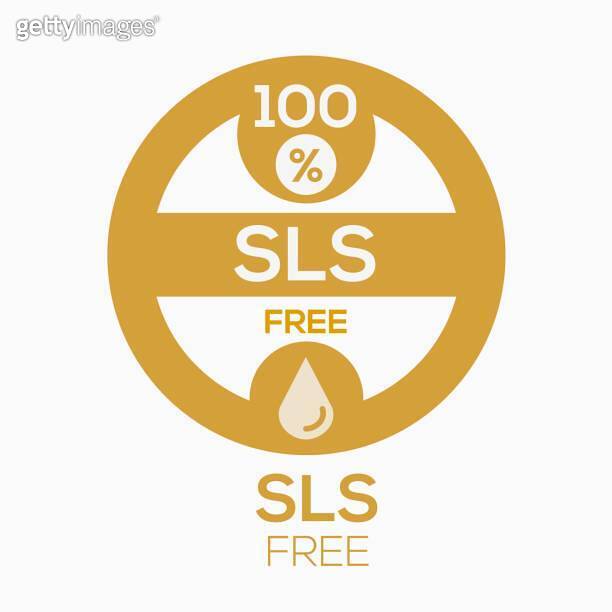 SLS (Sodium lauryl sulfate) free label sign (1564566945) - 게티이미지뱅크