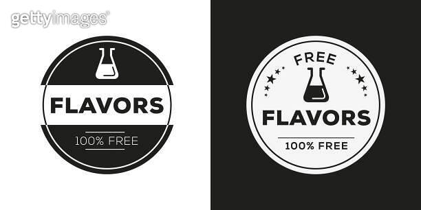 (Flavors free) label sign. 이미지 (1557865738) - 게티이미지뱅크