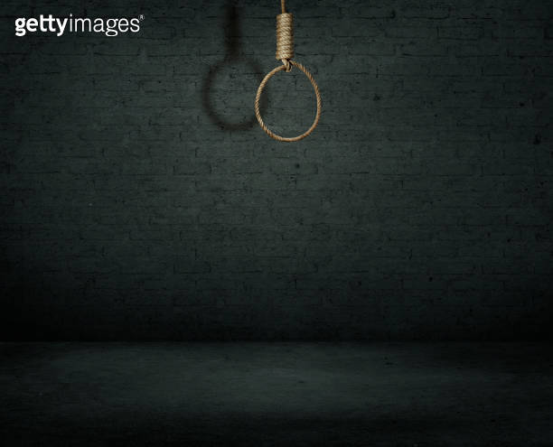 suicide concept. noose with shadow on dark wall background (1518178282 ...