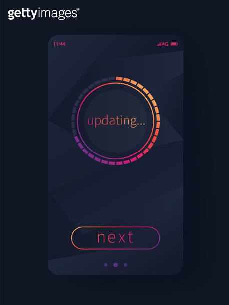 progress screen, updating, mobile app interface, ui design (1593663193 ...