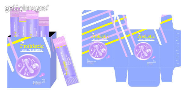 Packaging design, Label on dietary supplement container with probiotic ...