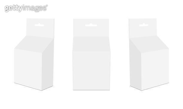 Boxes Mockups With Euro Slot, Front, Side View, Isolated On White ...