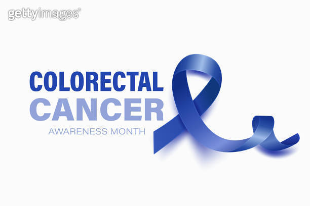 Colorectal Cancer Banner, Card, Placard with Vector 3d Realistic Dark ...