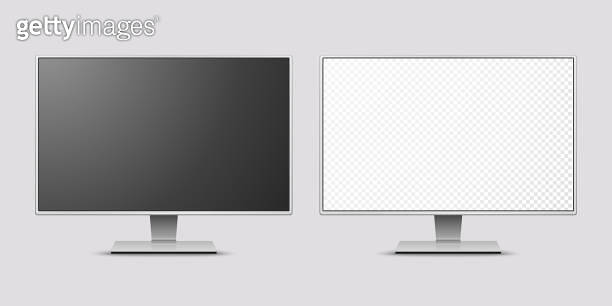 Vector 3d Realistic Modern TV Screen. Minimalistic Stylish Lcd Panel ...