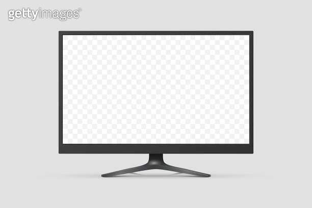 Vector 3d Realistic Modern TV Screen. Minimalistic Stylish Lcd Panel ...