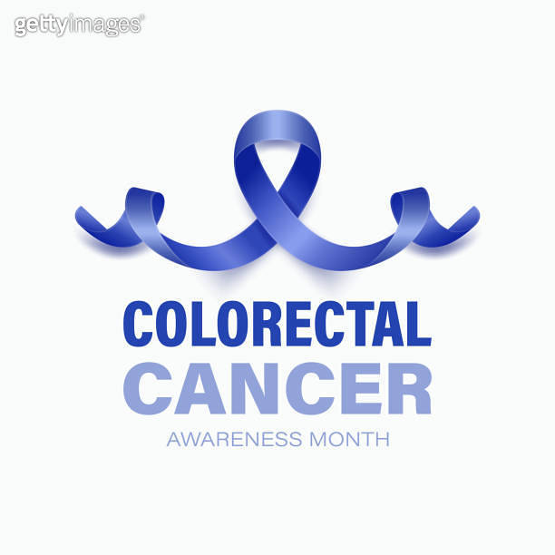Colorectal Cancer Banner, Card, Placard with Vector 3d Realistic Dark ...