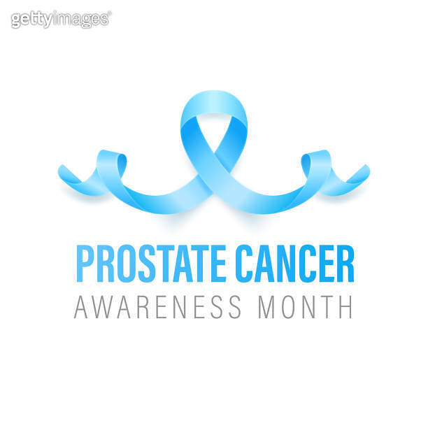Prostate Cancer Banner, Card, Placard with Vector 3d Realistic Blue ...