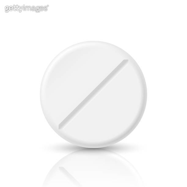 Vector 3d Realistic White Round Pharmaceutical Medical Pill, Capsule ...