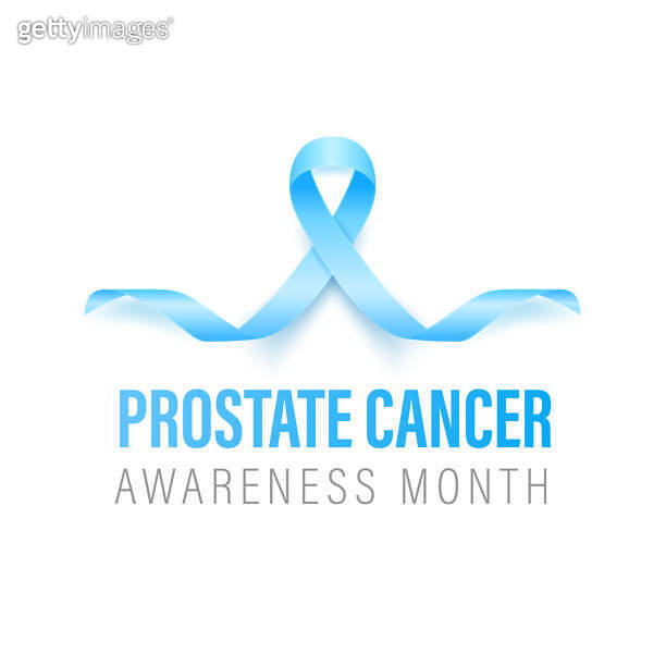 Prostate Cancer Banner, Card, Placard with Vector 3d Realistic Blue ...