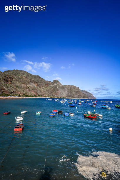 Sea Overcrowded With Boats At Santa Cruz De Tenerife, Gran Ganaria ...