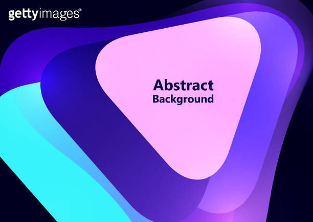 Abstract background from rounded triangles overlapping each other ...