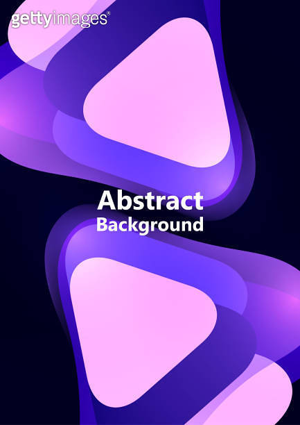 Abstract background from rounded triangles overlapping each other ...