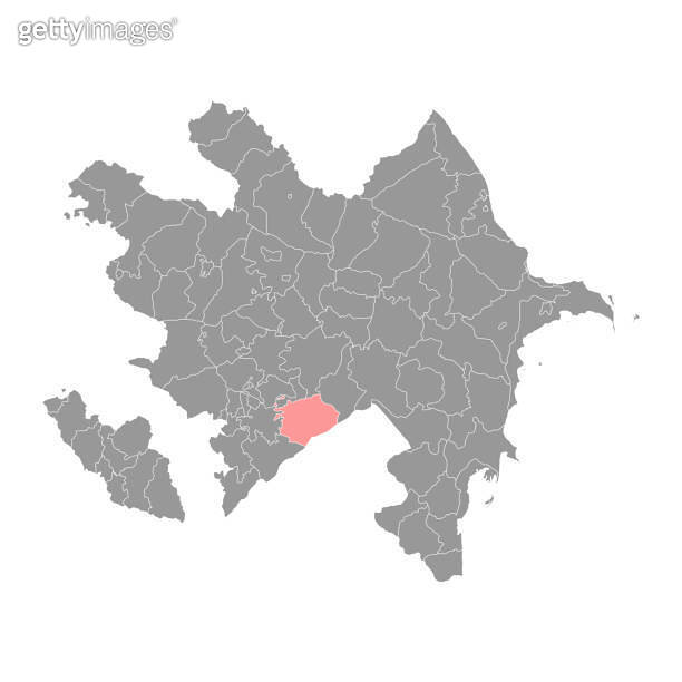 Fuzuli district map, administrative division of Azerbaijan. (1713291806 ...