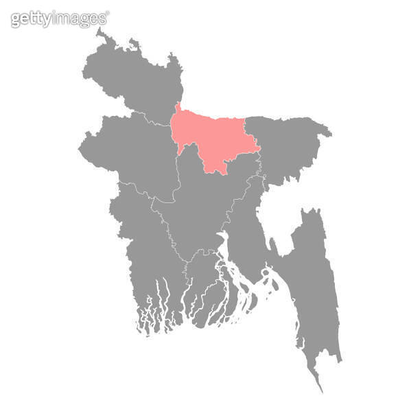 Mymensingh division map, administrative division of Bangladesh. 이미지 ...