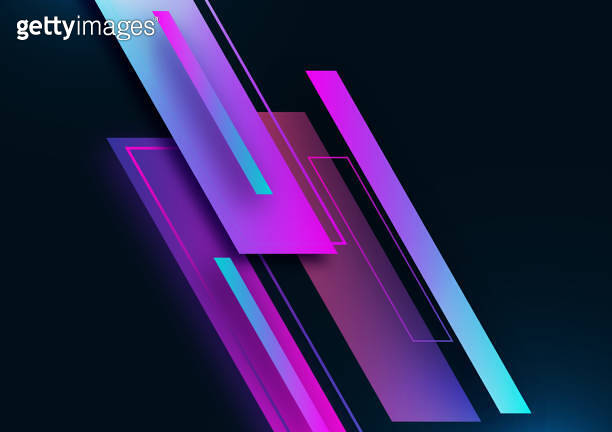 Modern abstract geometric background. Colorful tilted rectangles. Place ...