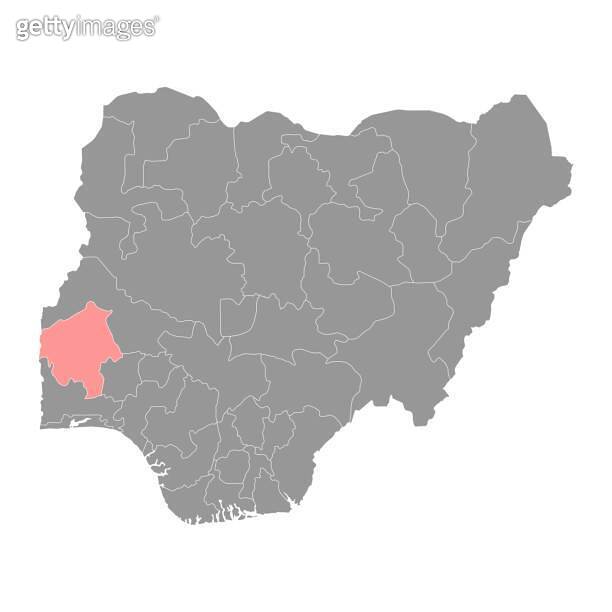 Oyo state map, administrative division of the country of Nigeria ...