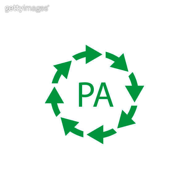Plastic recycling symbol PA polyamide, vector illustration 이미지 ...