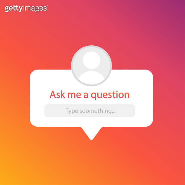 Ask me question social media sticker, template icon, user interface ...