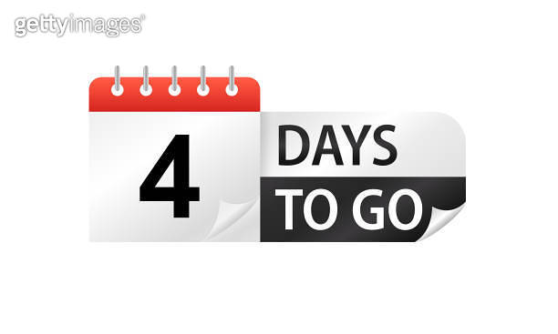 Four days to go Stickers. Count time sale. Number of days left ...