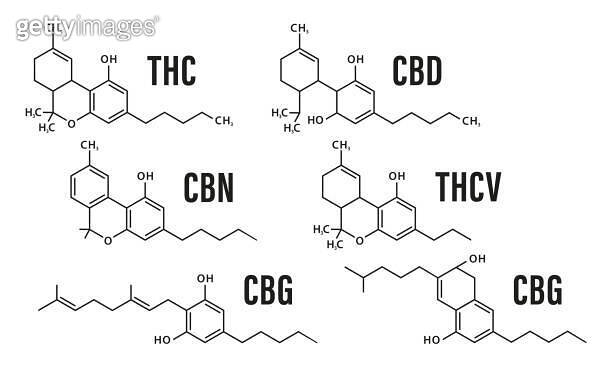Visual drawing of the molecular chemistry structure of the difference ...
