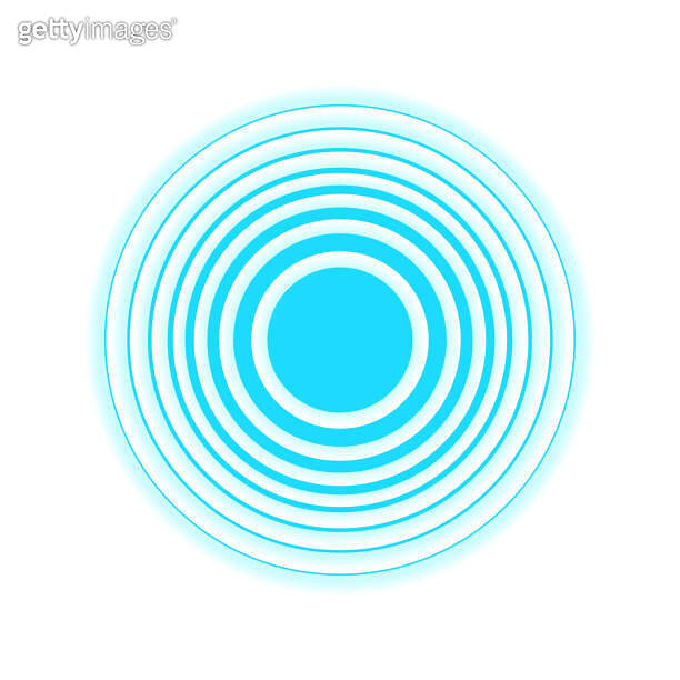 Blue and white rings. Sound wave wallpaper. Radio station signal. Spin ...