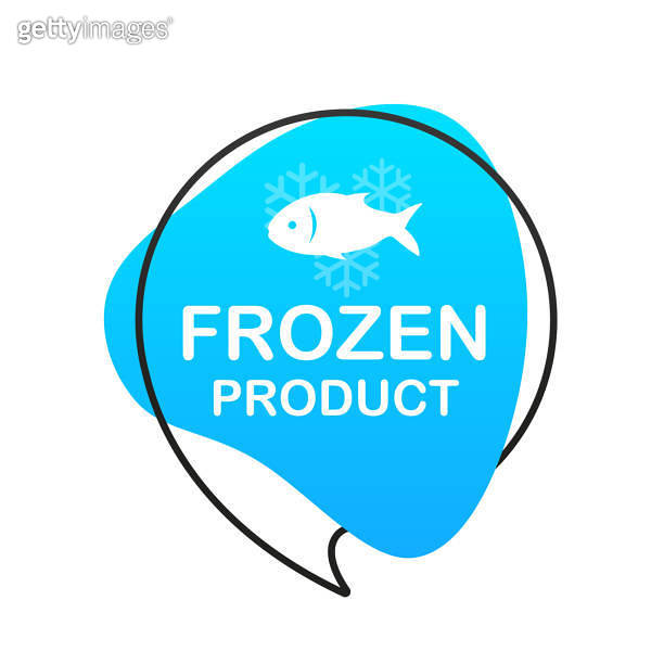 Keep product fish label, stamp. Vector on isolated white background ...
