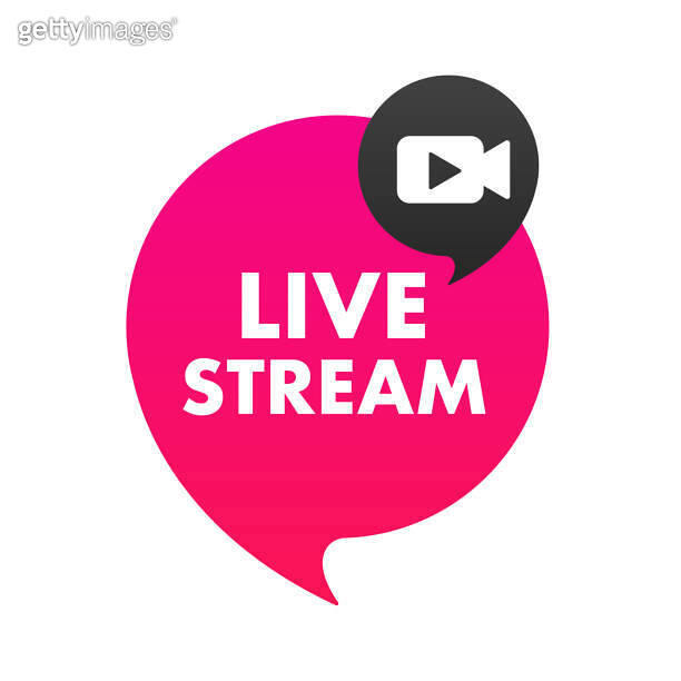 Live stream, Badge, Emblem online TV stream. Logo for broadcasting ...