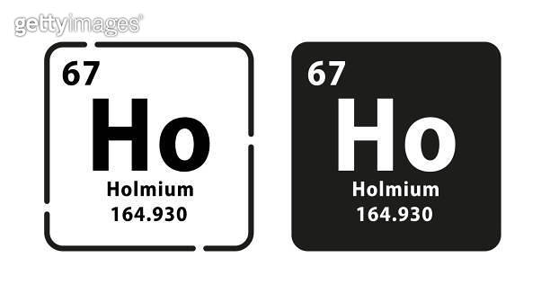 Holmium periodic element icon. The chemical element of the periodic ...