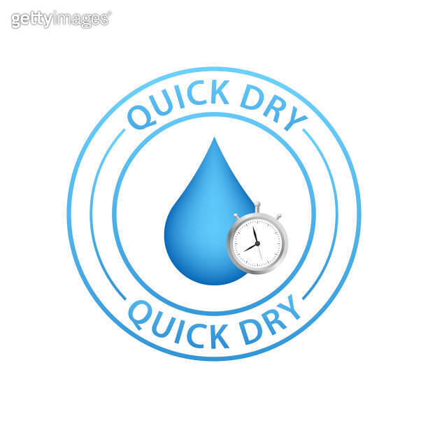 Quick dry icon vector from fabric features concept. Thin line ...