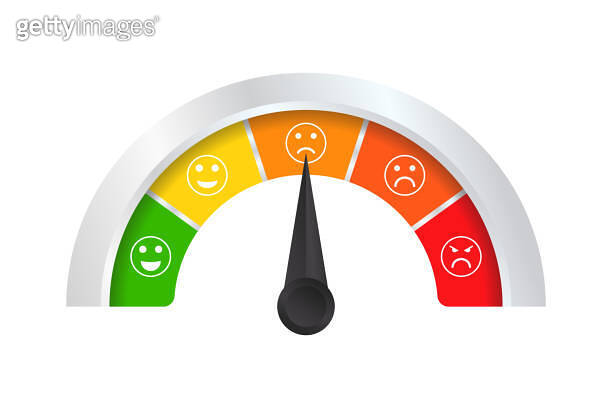 Rate scale level. Mood rating indicators, satisfaction score graph ...