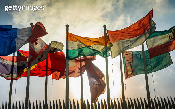 Group of inter national flags 이미지 (1738658421) - 게티이미지뱅크