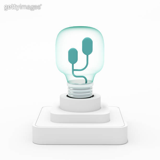 3d Eco friendly lightbulb with plants icon. Ecology bulb isolated on ...