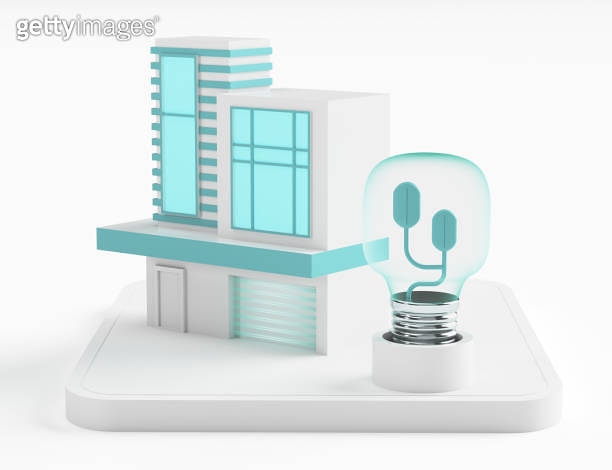 Smart renewable home energy storage icon. Eco, green energy, solar ...