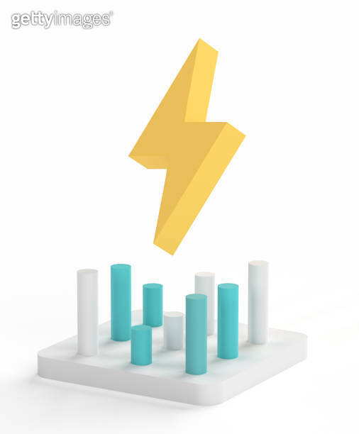 3d Lightning icon. Energy Saving, renewable energy, Green House ...