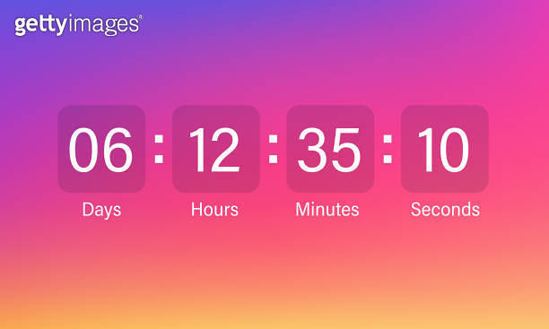 Vector clock counter with countdown timer Countdown time with ...