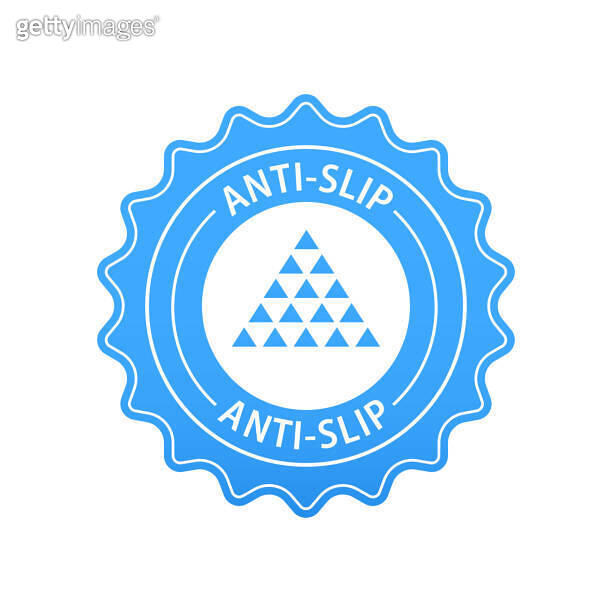 Anti slip logo design vector. Suitable for product label and warning ...