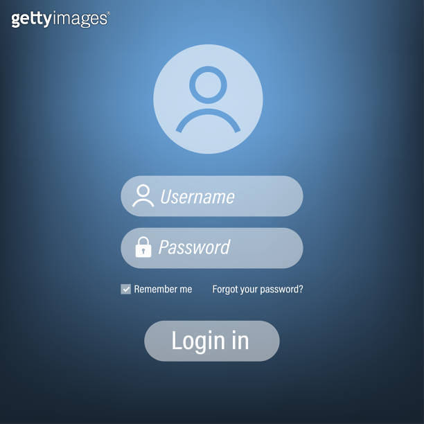 Login form page template on gradient background for app development ...