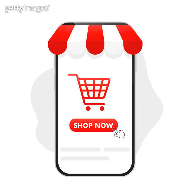Online shop on mobile application vector concept. Digital Marketing ...