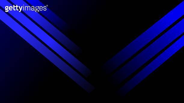 Fading diagonal blue rectangle lines sideways dark background 이미지 ...