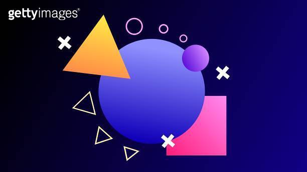 Simple creative circle main frame text placeholder copy space geometric ...