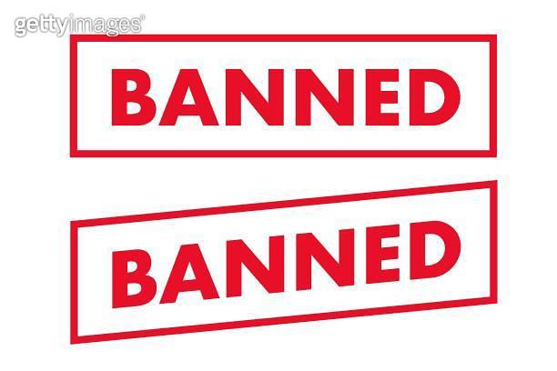 Banned sign vector set red color isolated 이미지 (1497291764) - 게티이미지뱅크