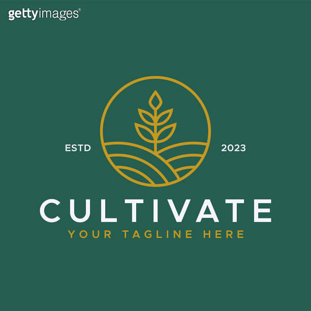 Logo Cultivate Farm and Agricultural Organic Product Business Sign ...