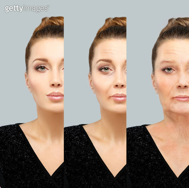 Aging process.Age changes.Aging.Woman of different ages-40,50,60 이미지 ...