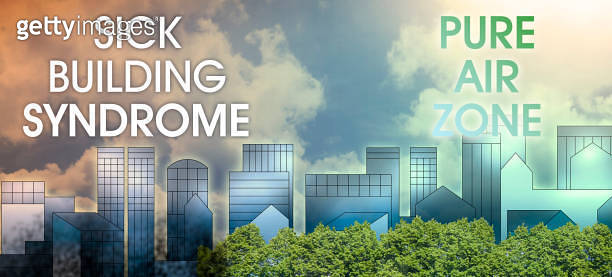 Polluted city towards a Pure Air Zone with trees - Sick Building ...
