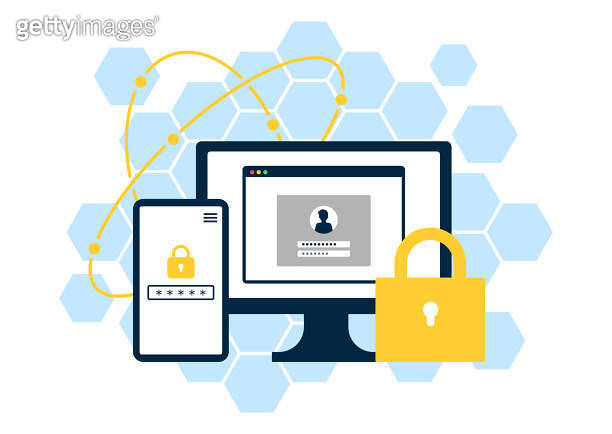 Conceptual illustration of two-factor authentication (two-step ...